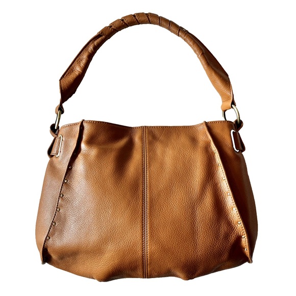 Perlina | Bags | Perlina Leather Over The Shoulder Bag Purse Brown Boho ...